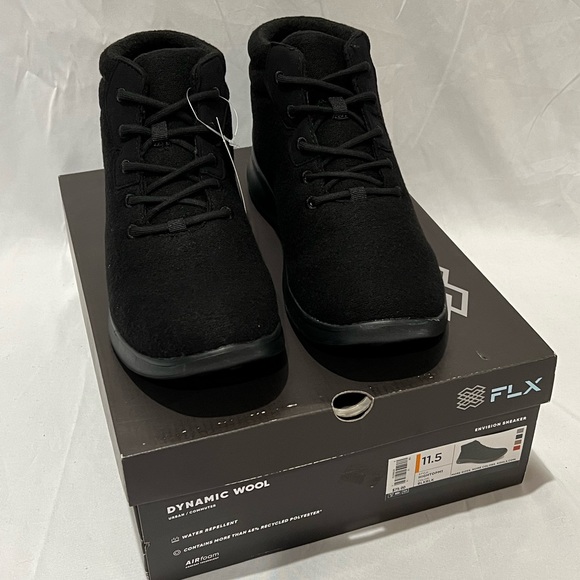 FLX | Shoes | Mens Black Flx Dynamic Wool Envision Sneakers | Poshmark